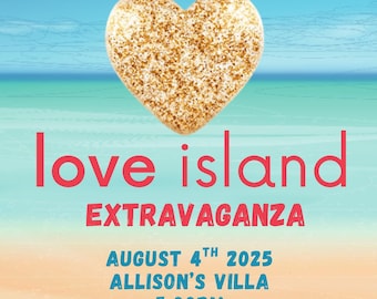 Love Island Party Invitation -CANVA TEMPLATE - Etsy
