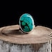 CHIBI Cobra Oval Medium Chunky TURQUOISE and Silver Ring | Etsy