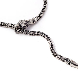 DRAGON SCALE Chain Necklace in Silver or Gold Plated - Etsy