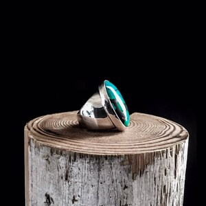 CHIBI Cobra Oval Medium Chunky TURQUOISE and Silver Ring - Etsy