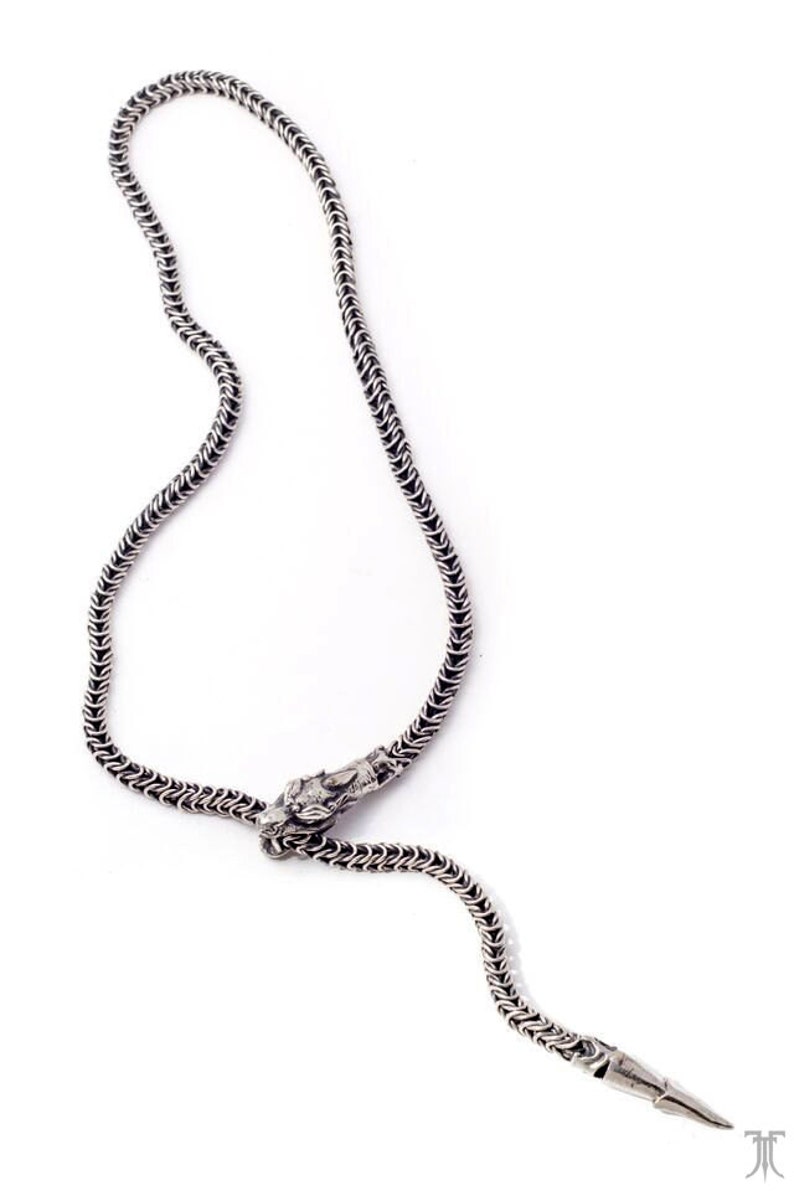 DRAGON SCALE Chain Necklace in Silver or Gold Plated - Etsy