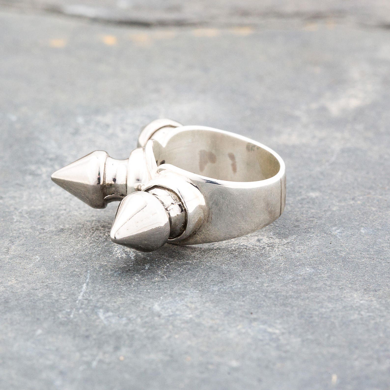 METAL GODS Triple Spike Ring by Jungle Tribe Couture - Etsy