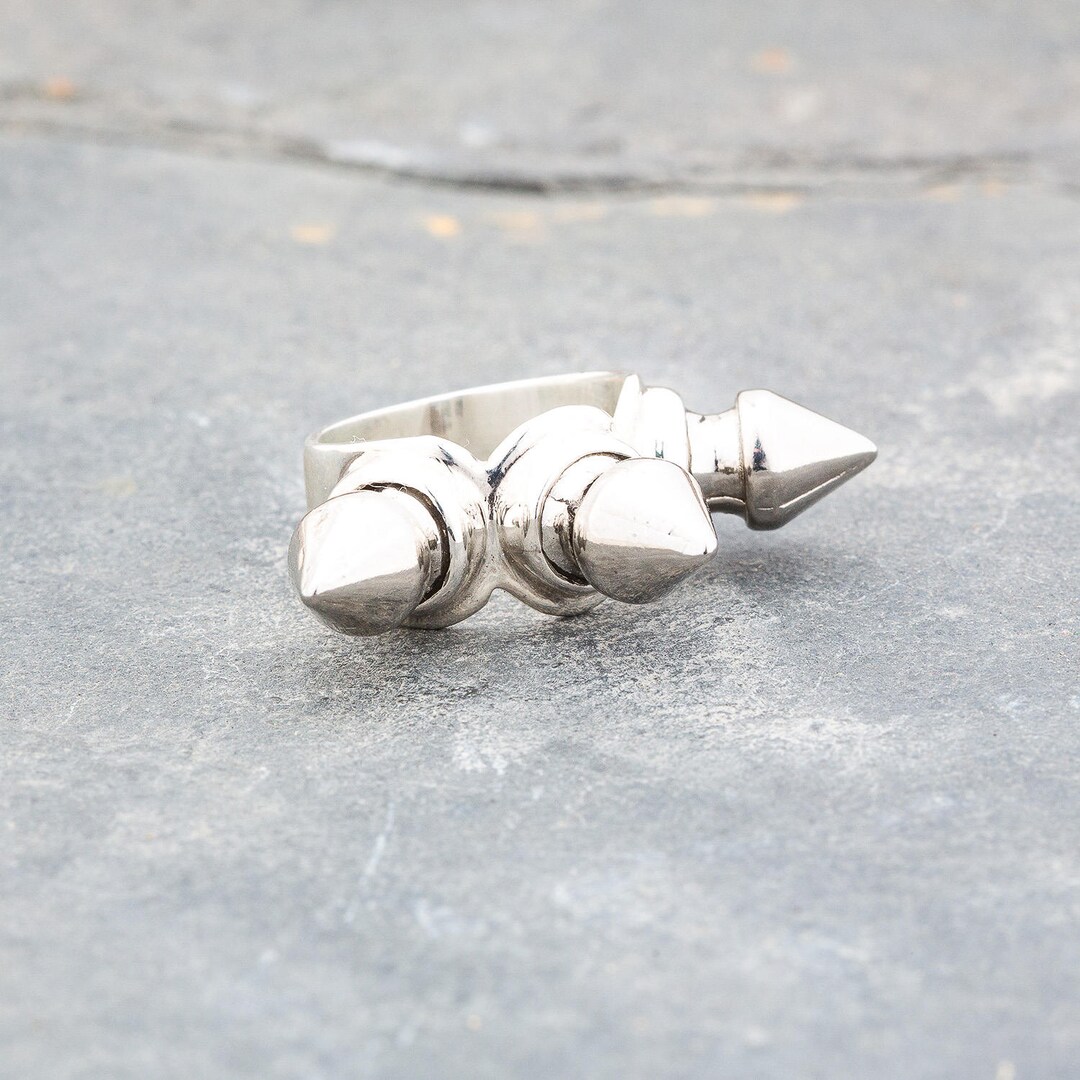 METAL GODS Triple Spike Ring by Jungle Tribe Couture - Etsy