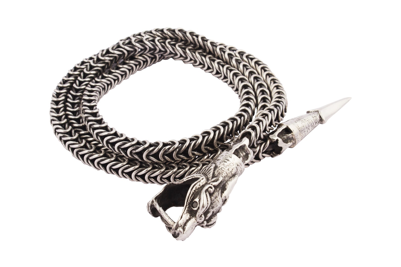 DRAGON SCALE Chain Necklace in Silver or Gold Plated - Etsy