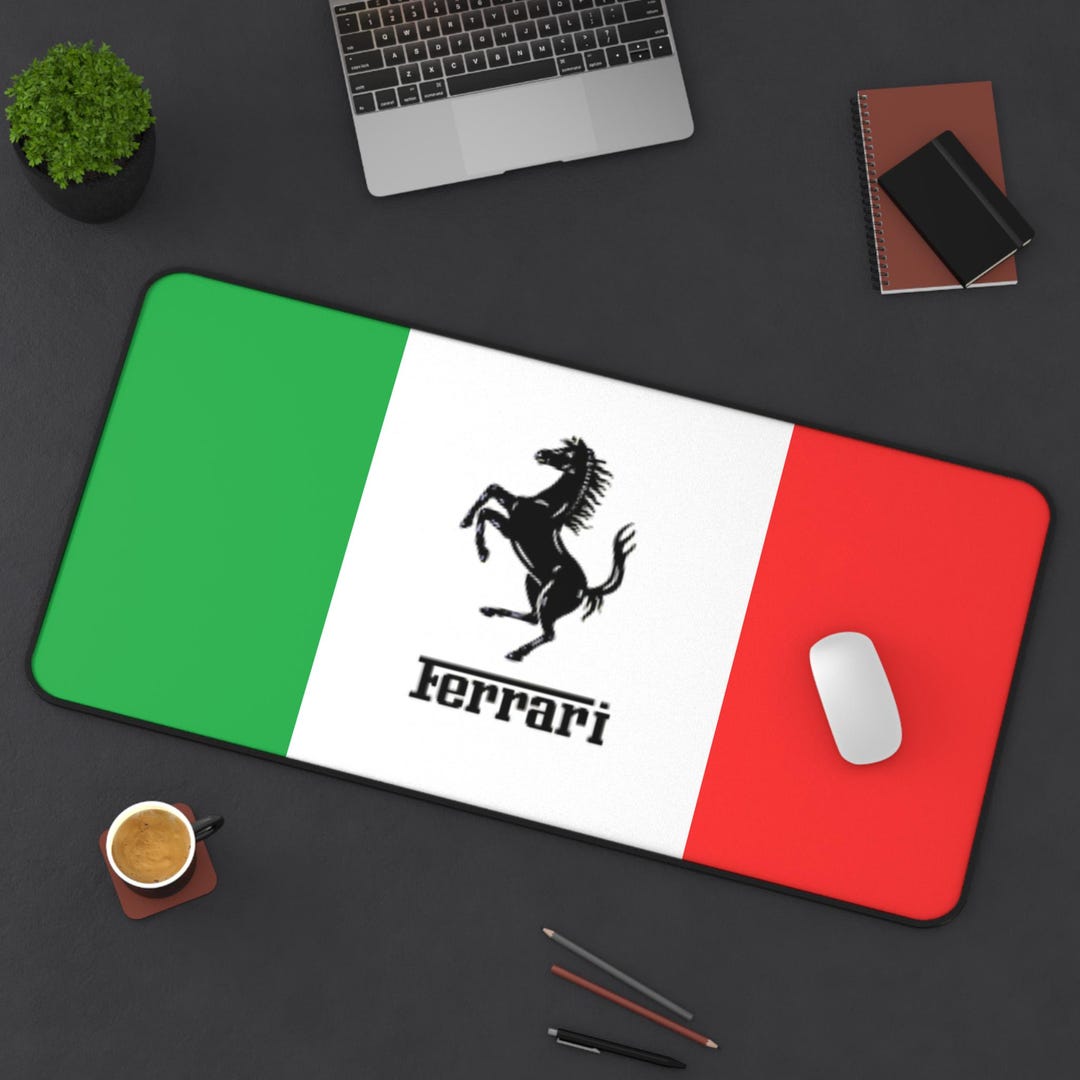 Ferrari Desk Mat | Racing Logo Mouse Pad - Etsy