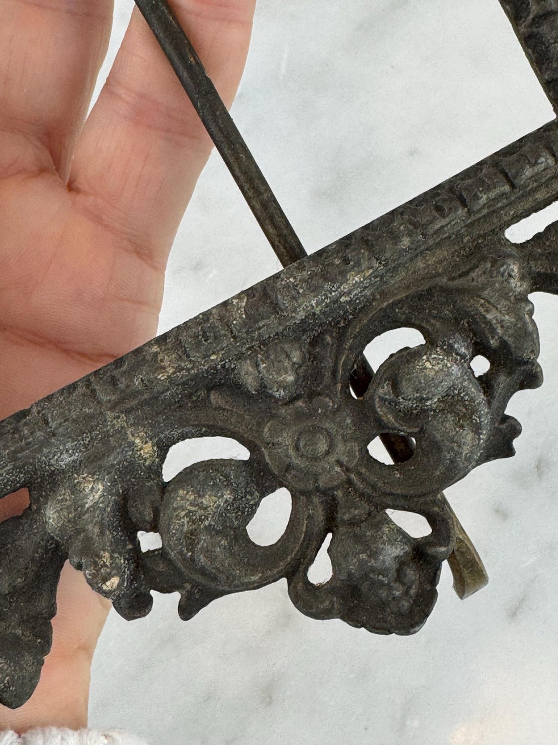 Ornate Victorian Era Picture Frame - Antique Metal - Easel Back Frame ...