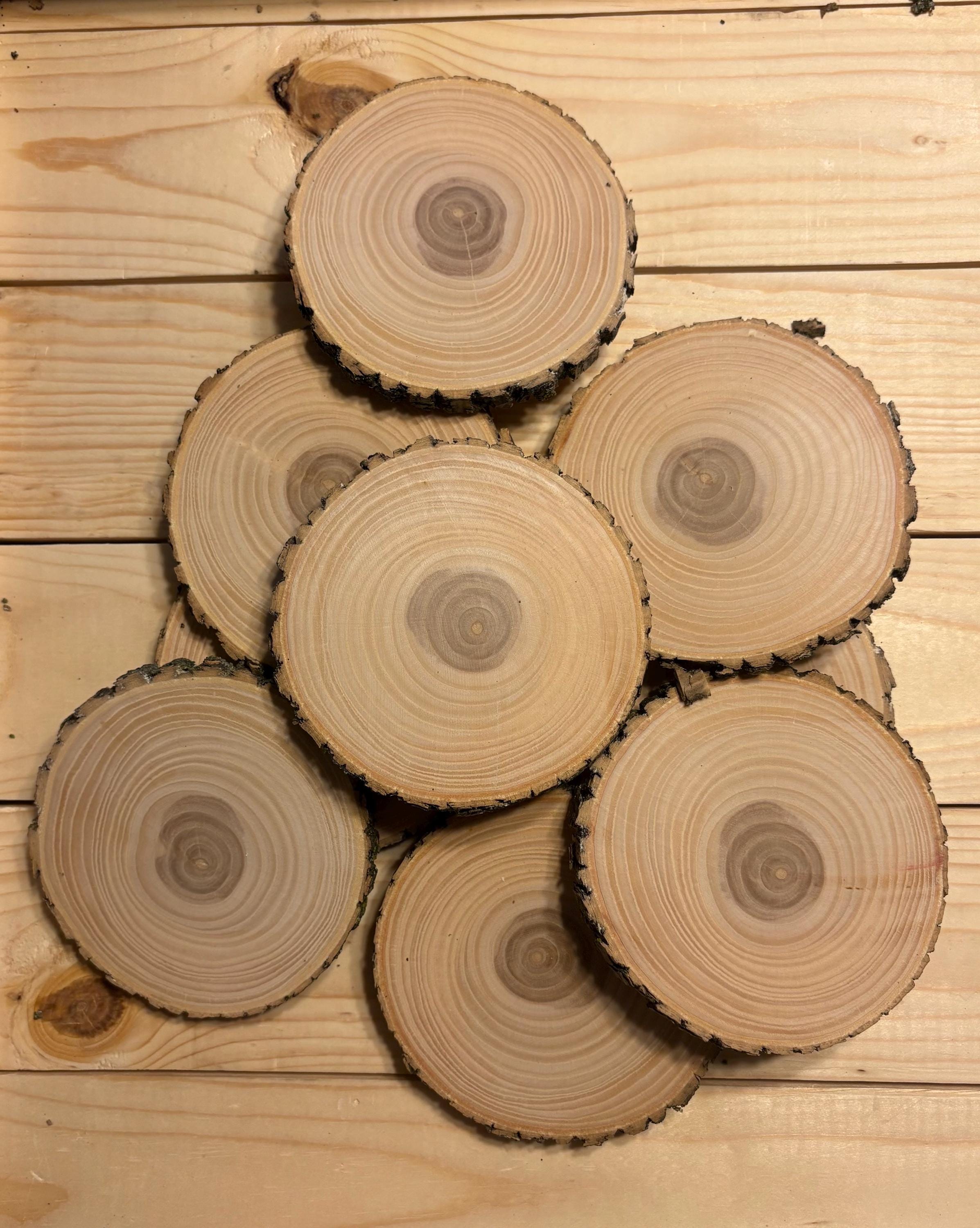 4.5” Oak Wood Slices. Oak Tree Slices. Rustic Wedding Decor. Tree ...