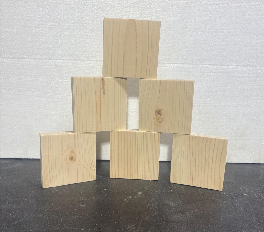 Blank Pine Wood Blocks 4x4 – DIY Craft Blocks, Sanded Smooth, Ready to ...