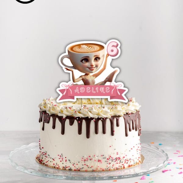Ballerina Cappuccino Cake Topper - Etsy
