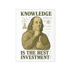 Benjamin Franklin Wall Decal, Inspirational Study Room Decor - Etsy
