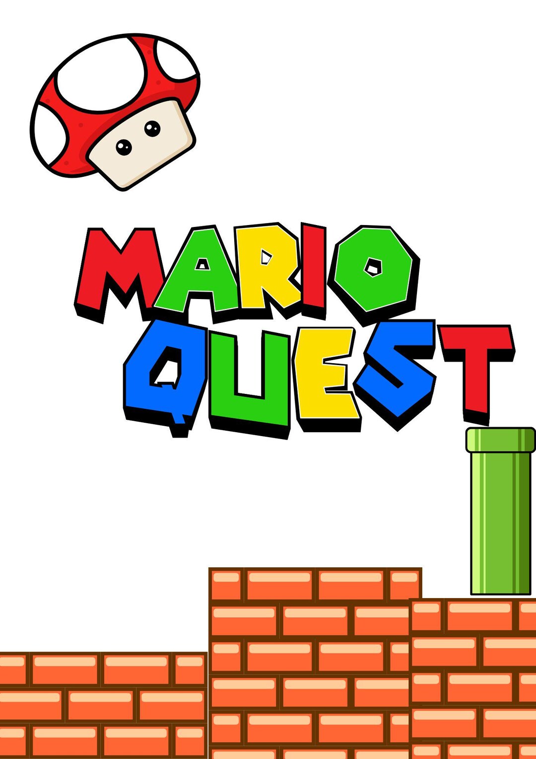 Super Mario World Party Game - Digital Download - Super Mario Quest ...