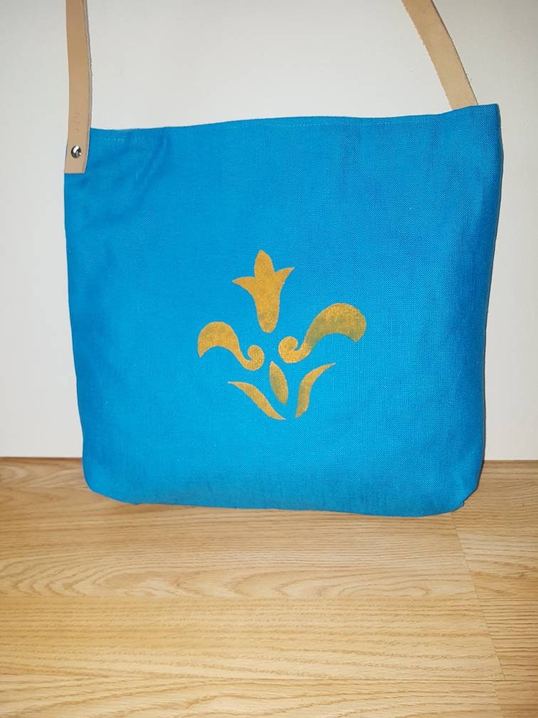 School Bag Blue Laptop Bag Shoulder Bag Shopping Tote Bag - Etsy