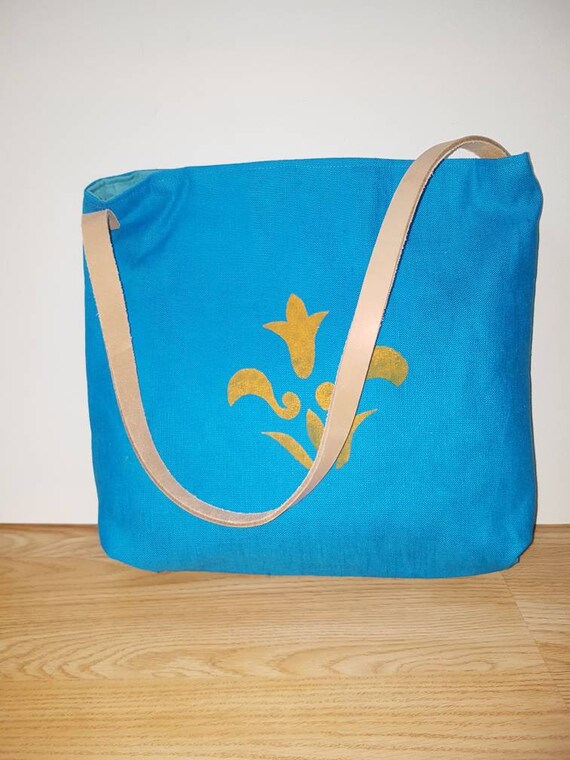 School Bag Blue Laptop Bag Shoulder Bag Shopping Tote Bag | Etsy