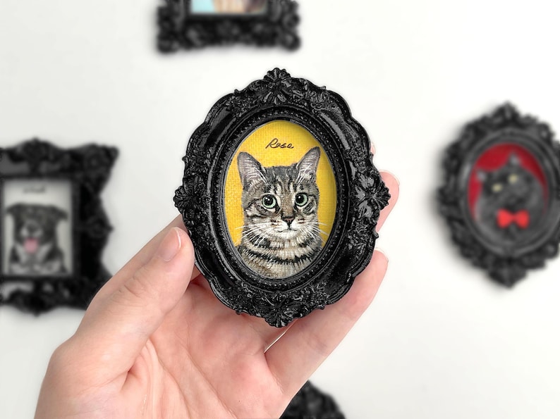 Custom Pet Portrait Fridge Magnet: Pet Loss Keepsake, Personalized Gift ...