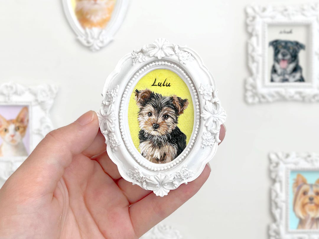 Custom Pet Portrait Fridge Magnet: Pet Loss Keepsake, Personalized Gift ...