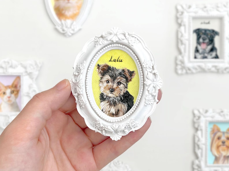 Custom Pet Portrait Fridge Magnet: Pet Loss Keepsake, Personalized Gift ...