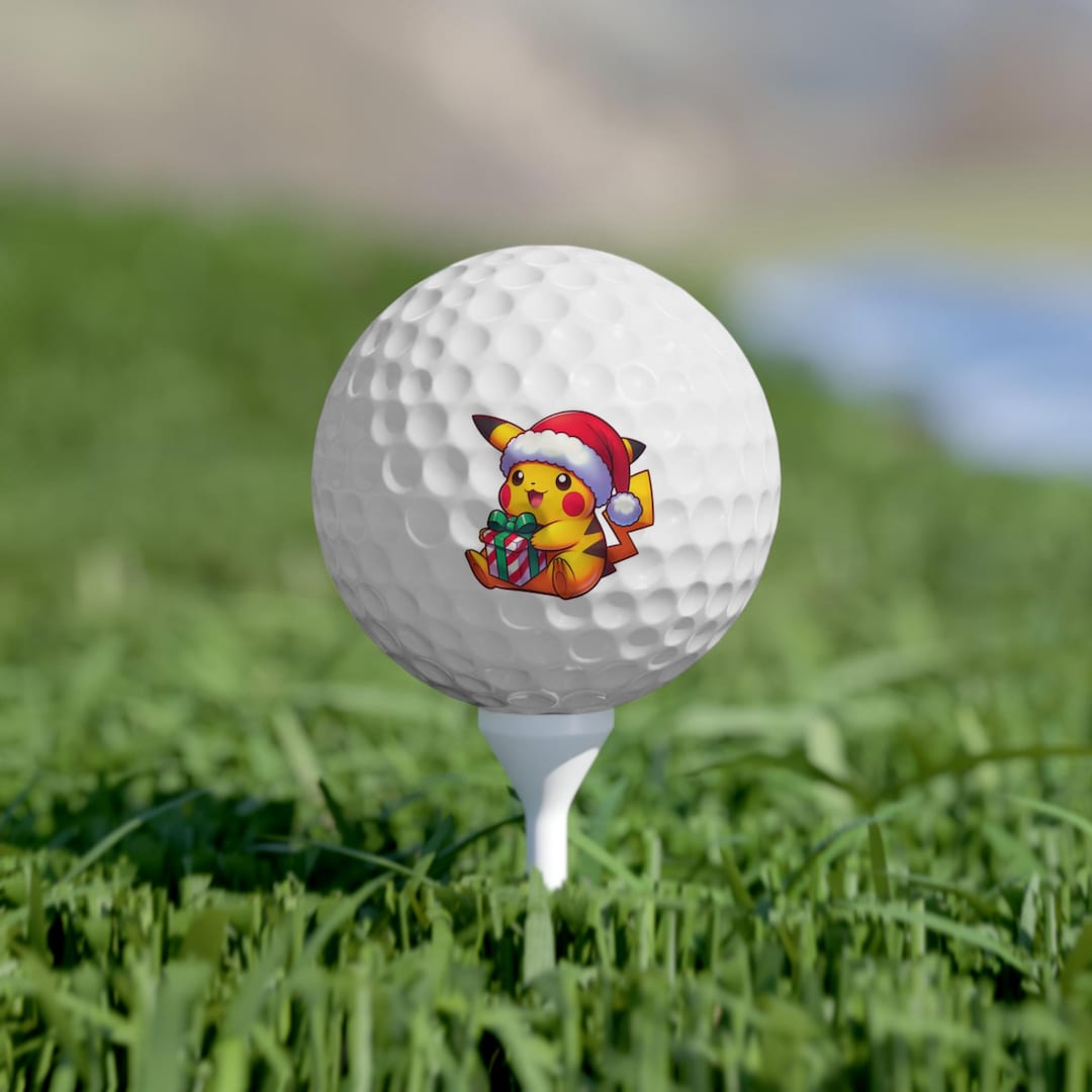 Christmas Chibi Style Pikachu Pokemon Golf Balls Set - 6 Pack | Fan ...