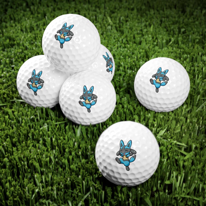 Chibi Style Lucario Pokemon Golf Balls Set - 6 Pack | Fan-inspired ...