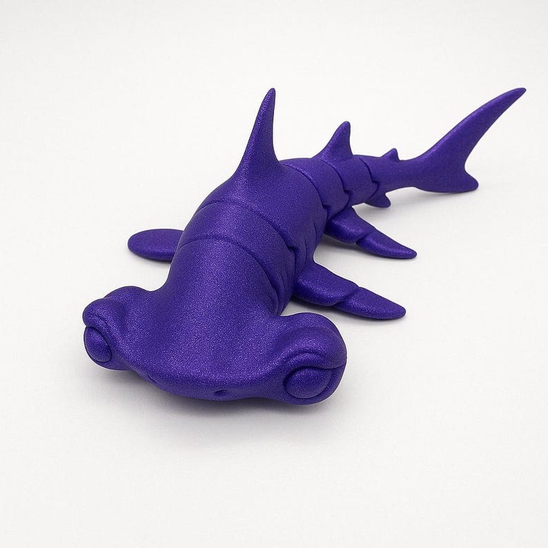Flexi Hammerhead Shark – 3D Printed Articulated Toy – Fidget Sensory ...
