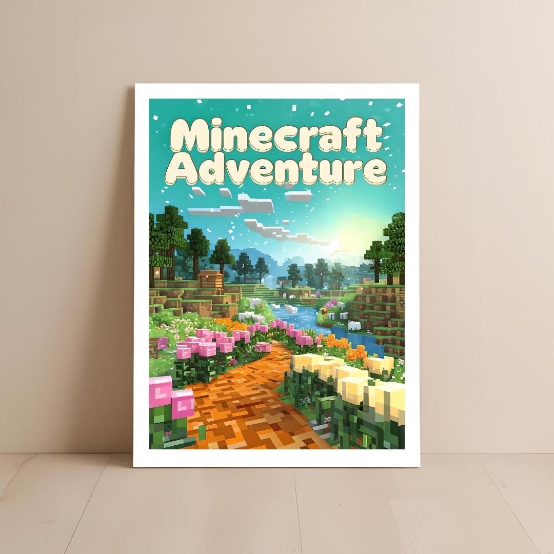 Minecraft Wall Art | Minecraft Poster | Game Poster | Minecraft Print ...