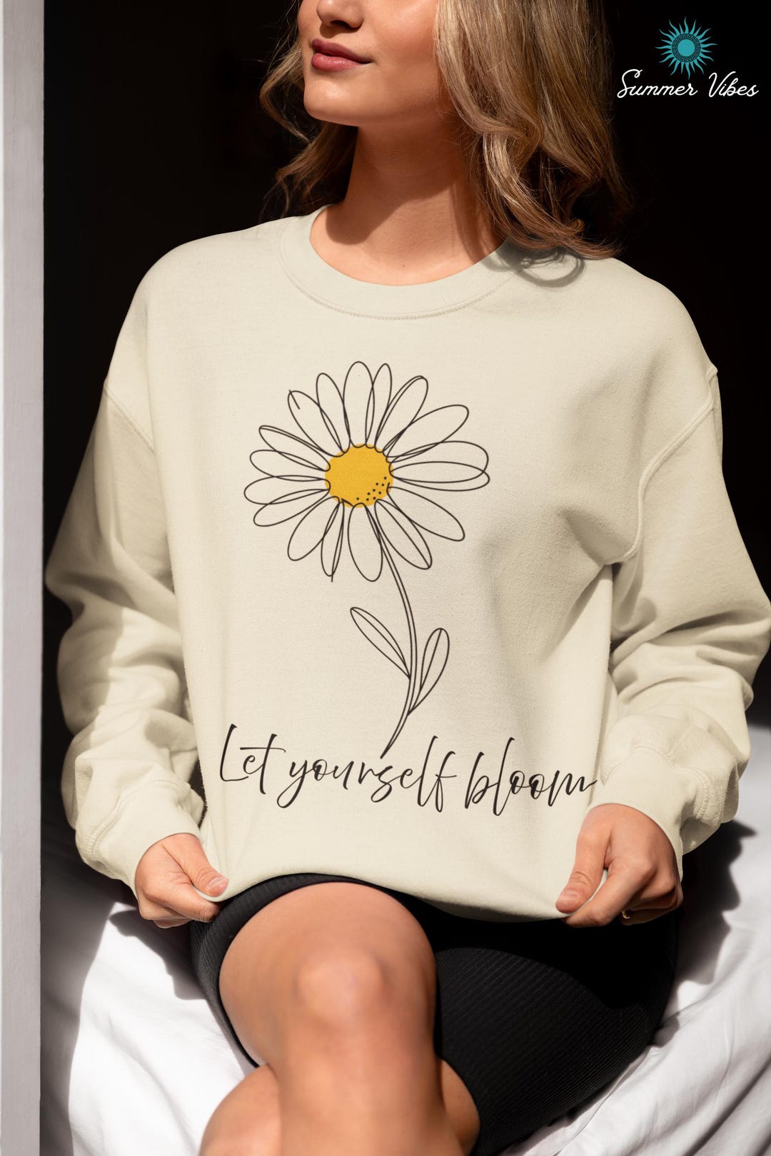 Let Yourself Bloom PNG Bundle | Minimalist Daisy Line Art PNG ...