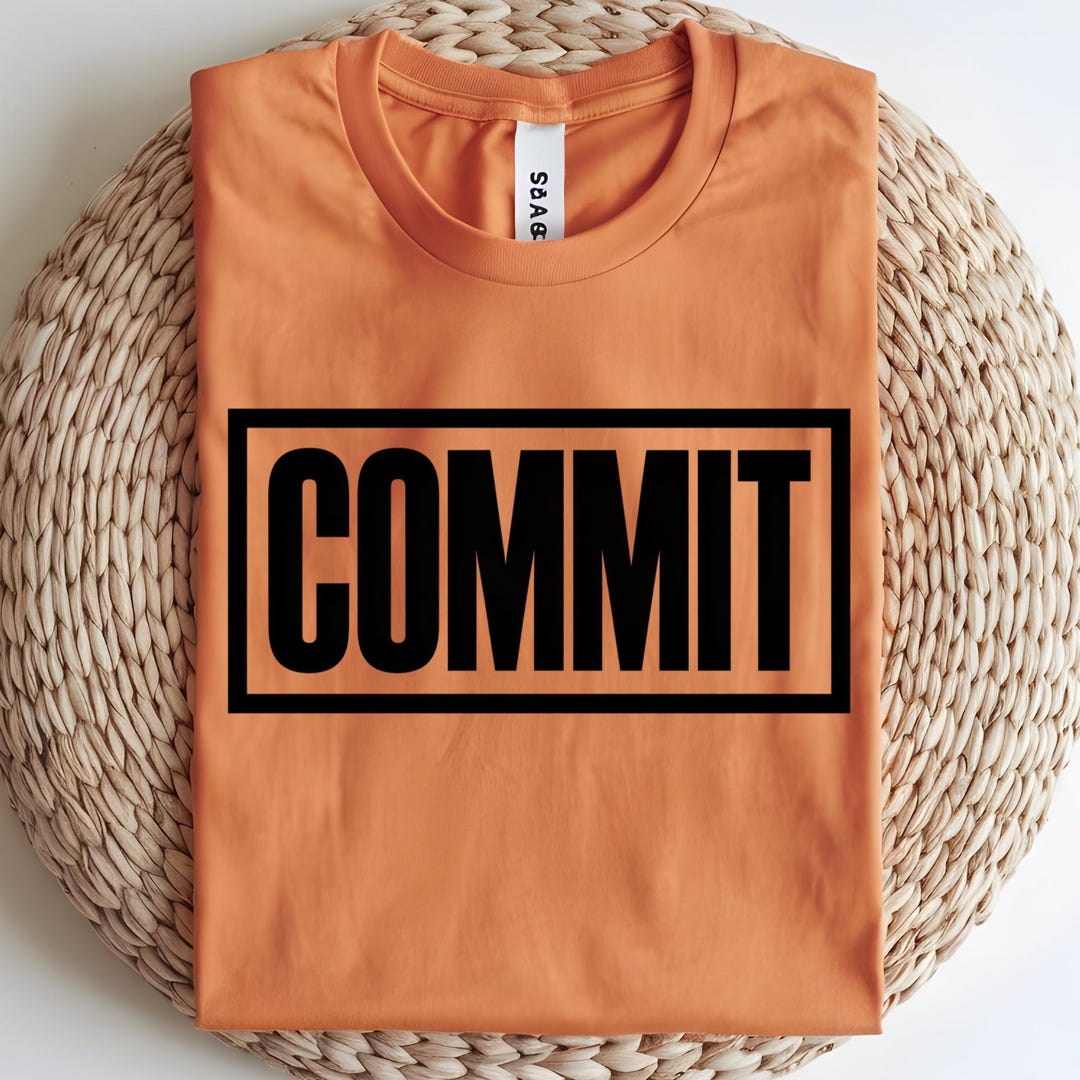 COMMIT PNG | Neo Brutalist Bold Motivational Word | Black Typography ...