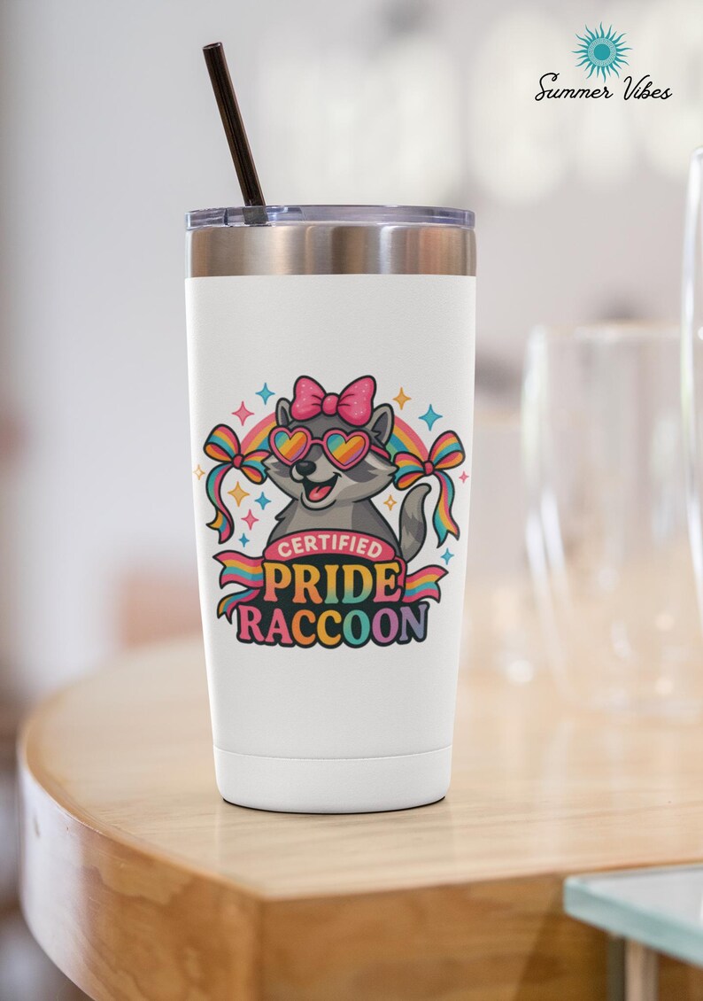 Certified Pride Raccoon PNG, Cute LGBTQ+ Rainbow Clipart, Kawaii Animal ...