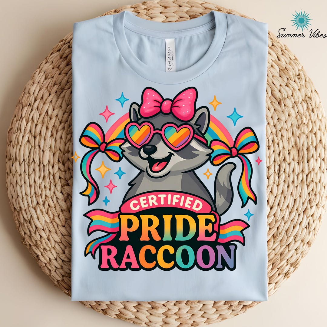 Certified Pride Raccoon PNG, Cute LGBTQ+ Rainbow Clipart, Kawaii Animal ...