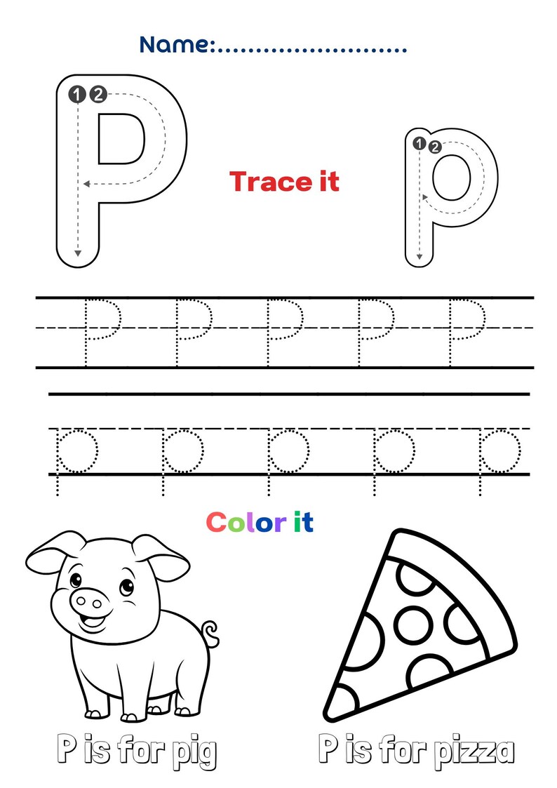 Printable Alphabet Tracing Pages, Uppercase and Lowercase Letters ...