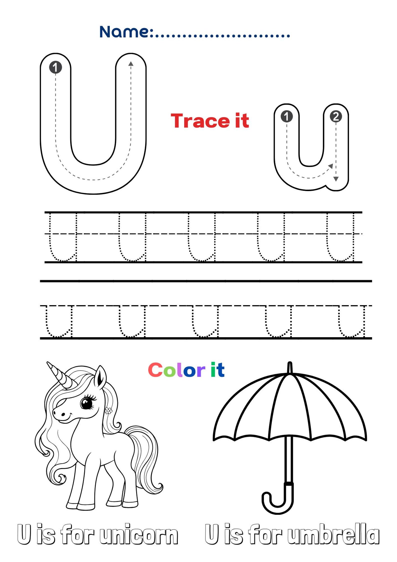 Printable Alphabet Tracing Pages, Uppercase and Lowercase Letters ...