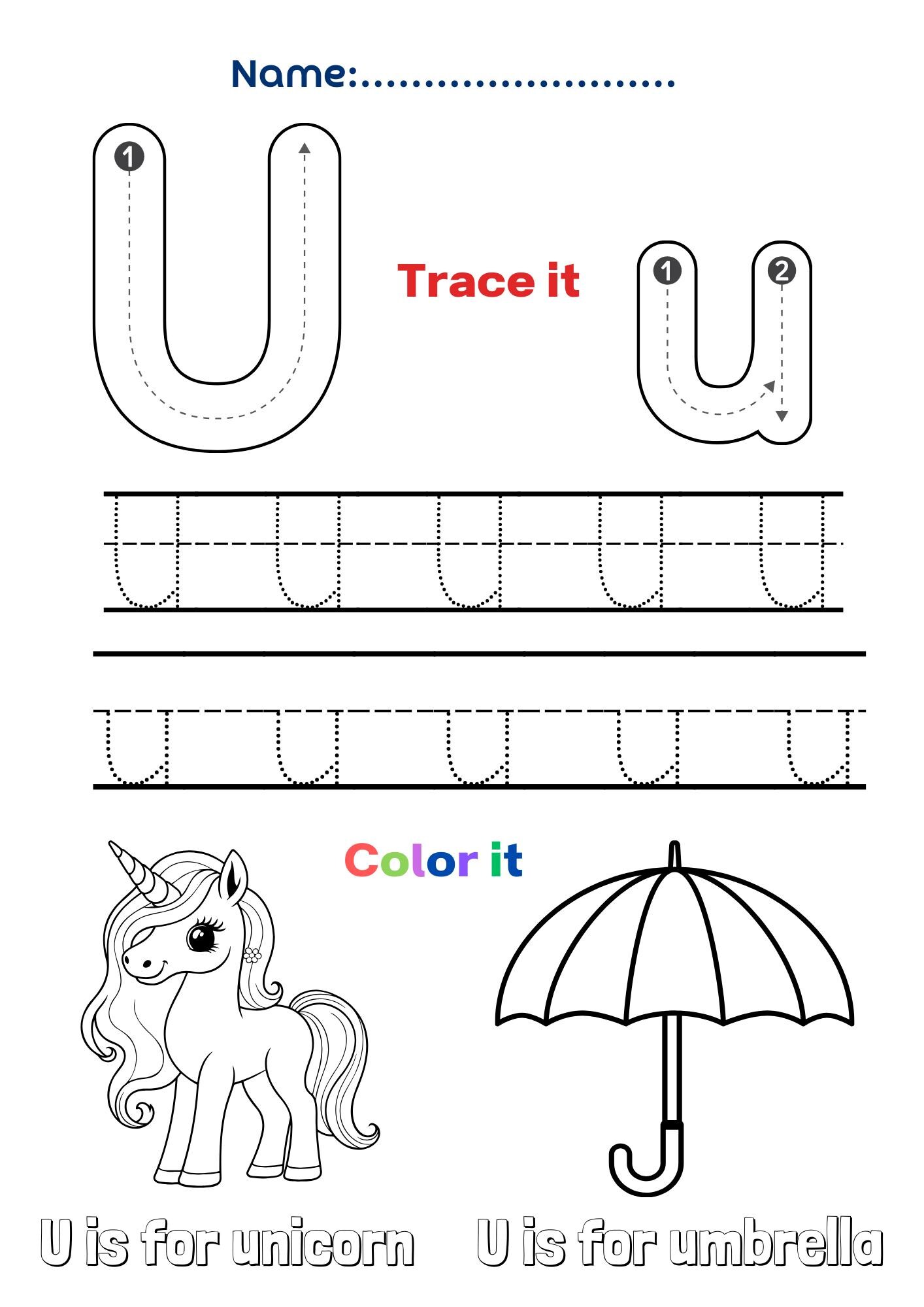 Printable Alphabet Tracing Pages, Uppercase and Lowercase Letters ...