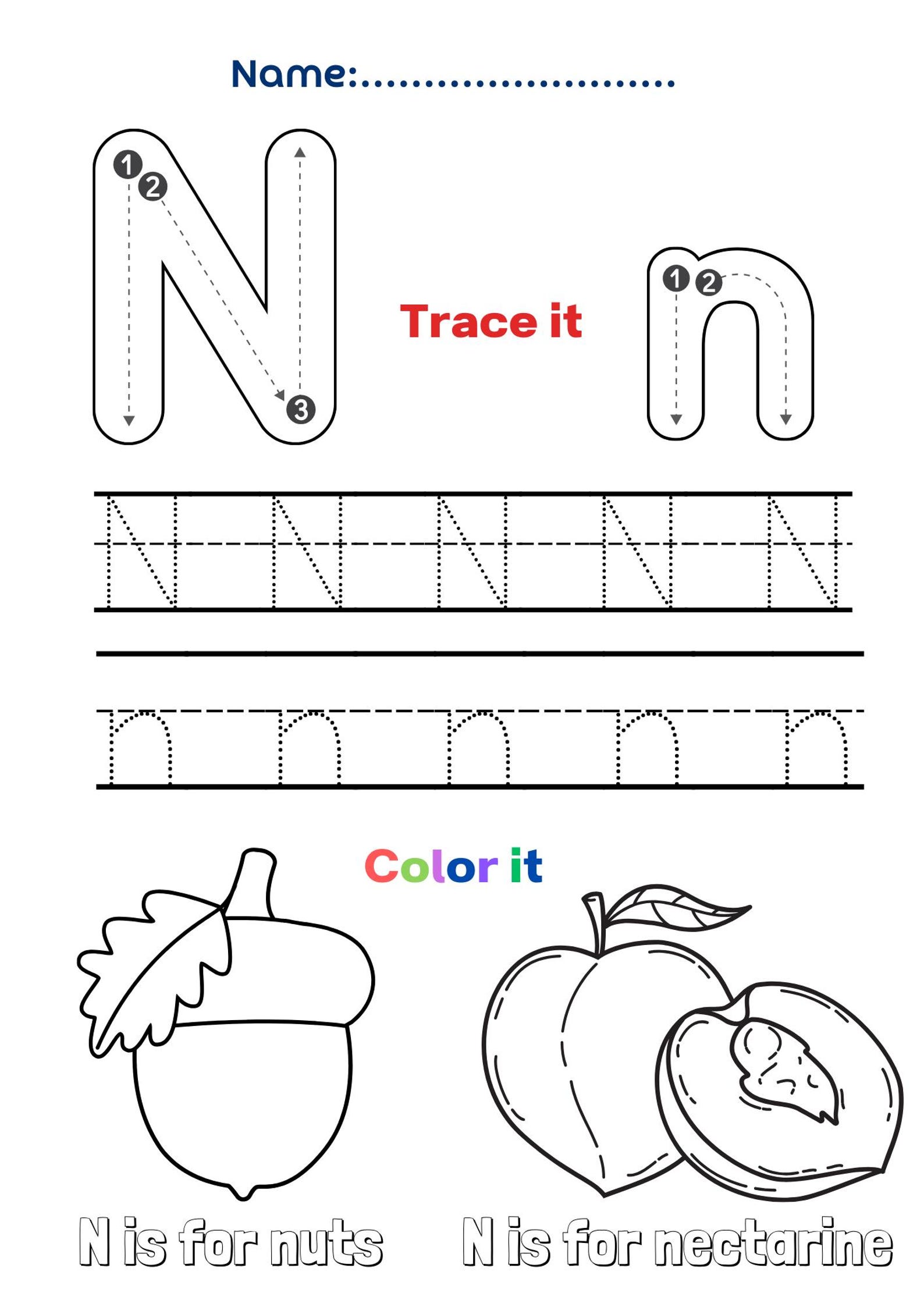 Printable Alphabet Tracing Pages, Uppercase and Lowercase Letters ...