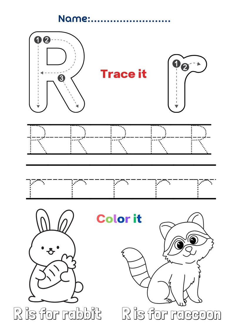Printable Alphabet Tracing Pages, Uppercase and Lowercase Letters ...