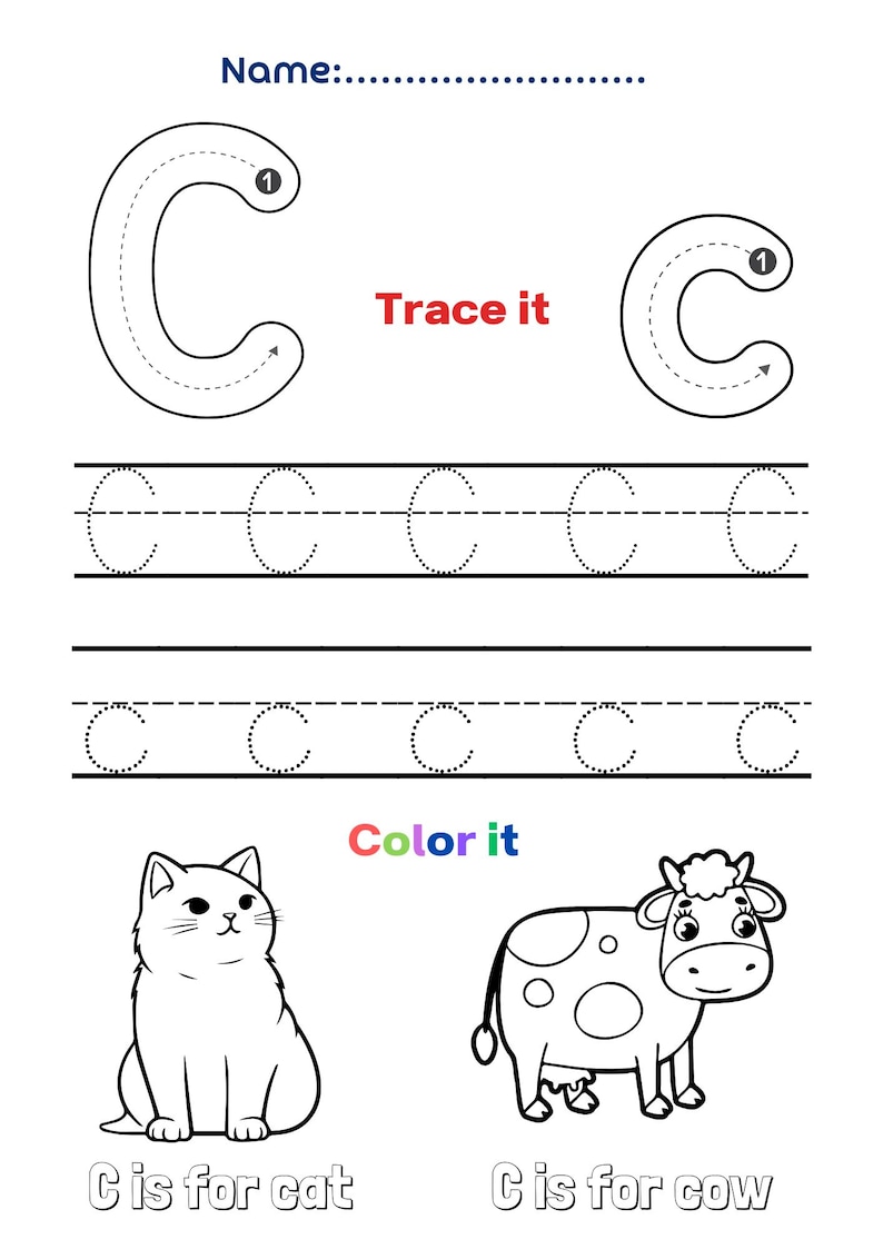 Printable Alphabet Tracing Pages, Uppercase and Lowercase Letters ...