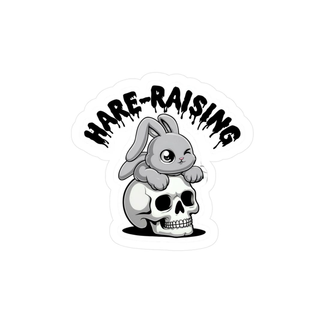 Hare-raising Vinyl Decals - Fun Stickers for Halloween, Gift for Bunny ...