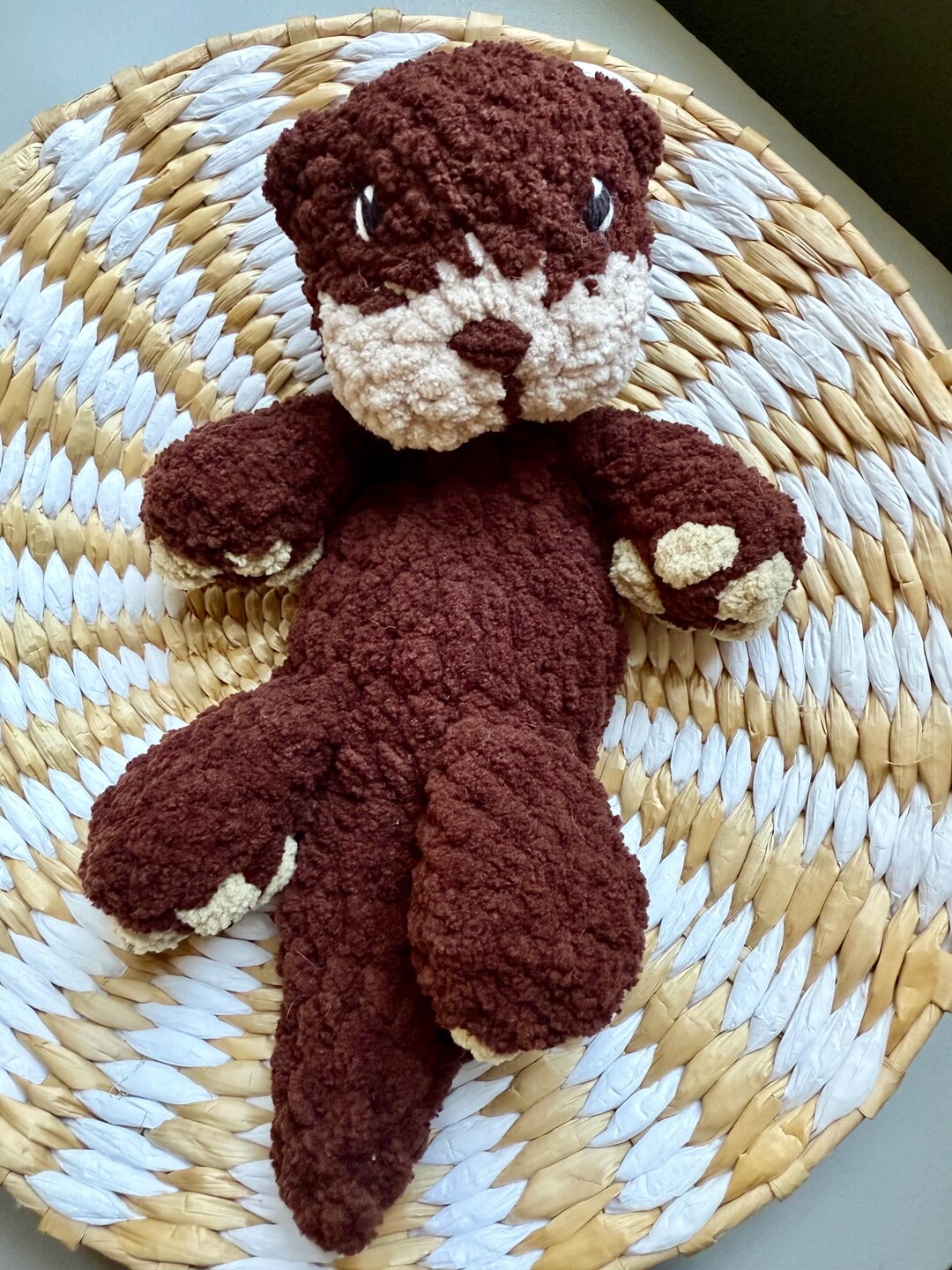 Crochet Otter Snuggler – Crochet Otter Lovey - Otter Lovey - Crochet ...