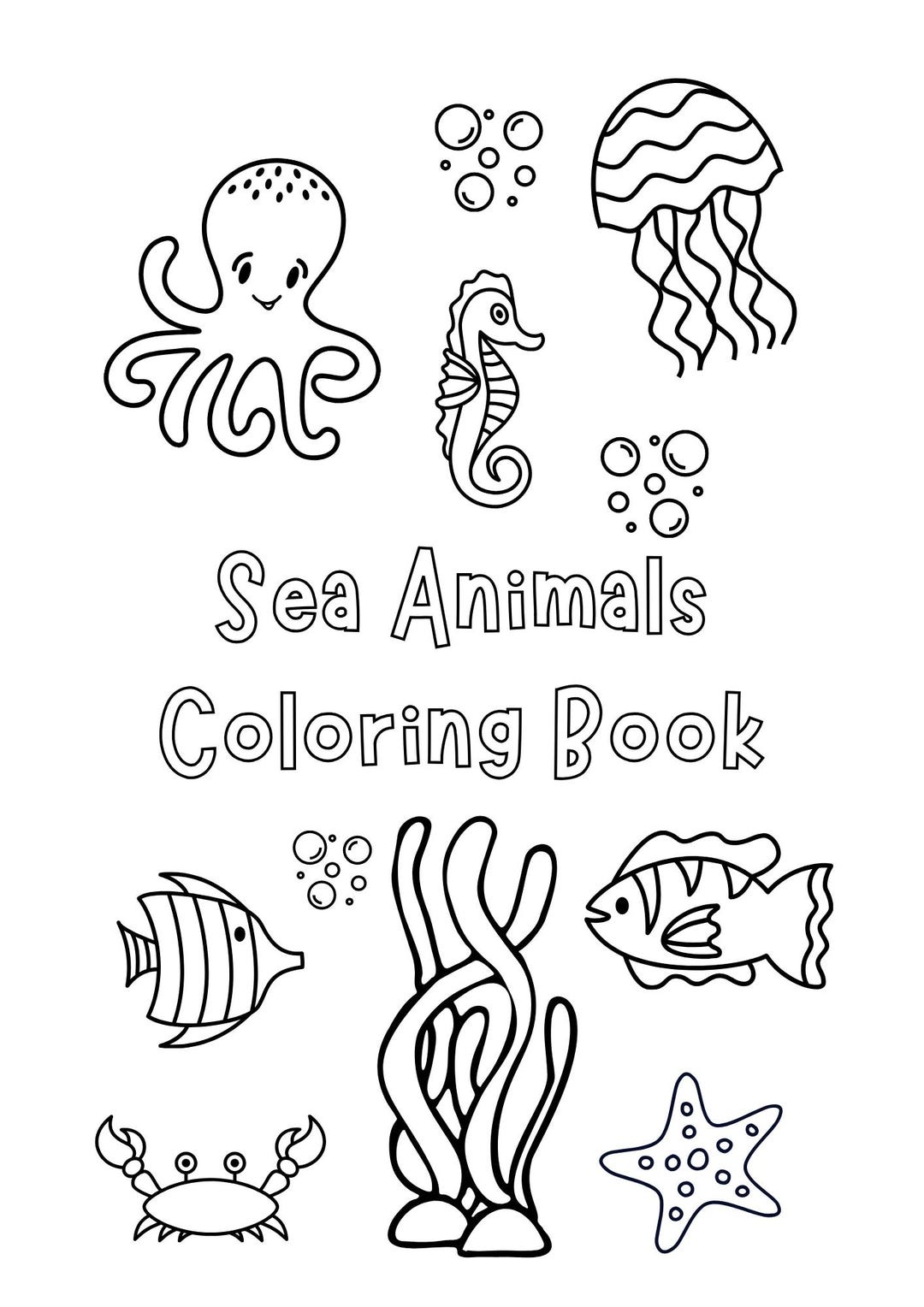 Sea Animals Color by Number | Ocean Theme Coloring Pages for Kids | 16 ...