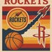 Retro Houston Rockets Digital Print | Vintage NBA Wall Art Poster - Etsy