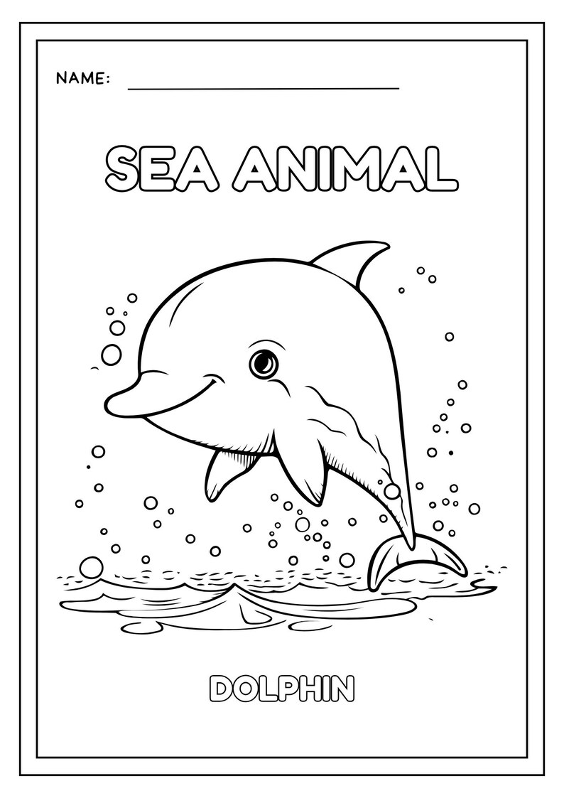 Sea Animals Color by Number | Ocean Theme Coloring Pages for Kids | 16 ...