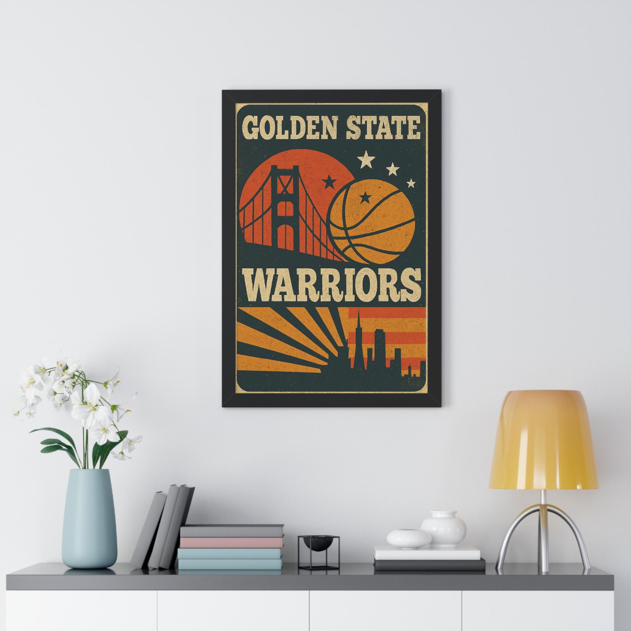 Golden State Warriors Retro Poster | Basketball Wall Art | Vintage NBA ...