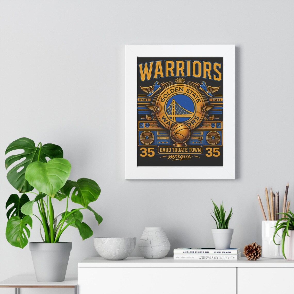 Vintage Golden State Warriors Design, Retro G. S. Warriors Wall Art ...