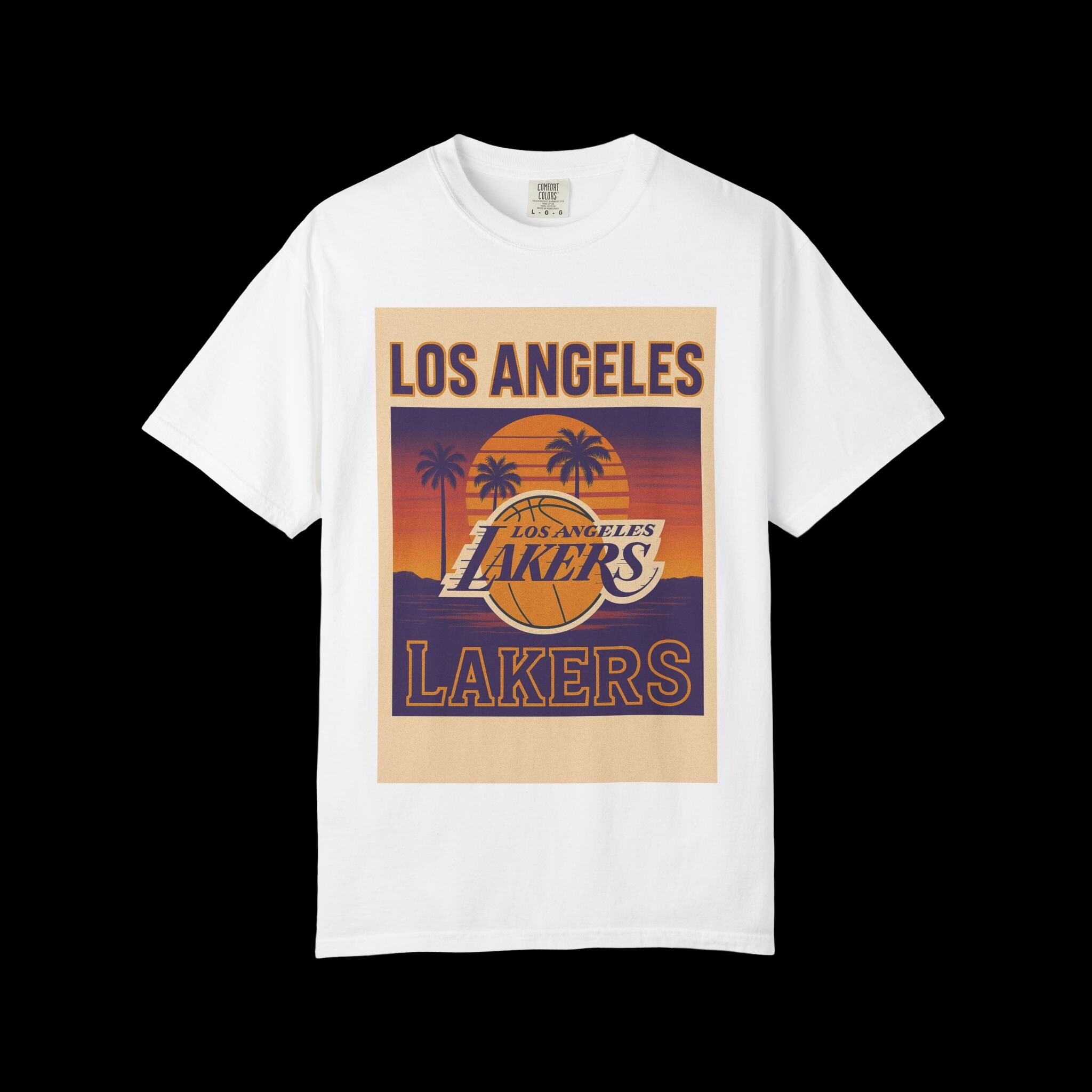 Los Angeles Lakers Retro Poster | Vintage Basketball Wall Art | NBA ...
