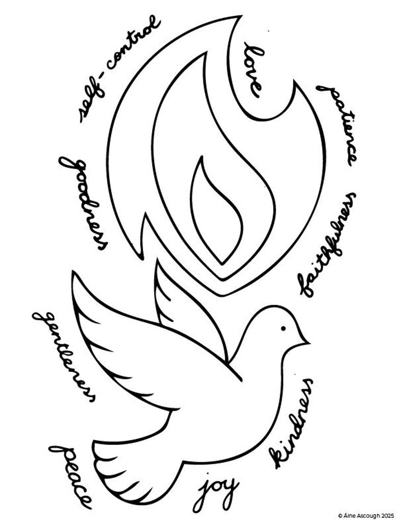 Fruits of the Holy Spirit Colouring Page - Etsy