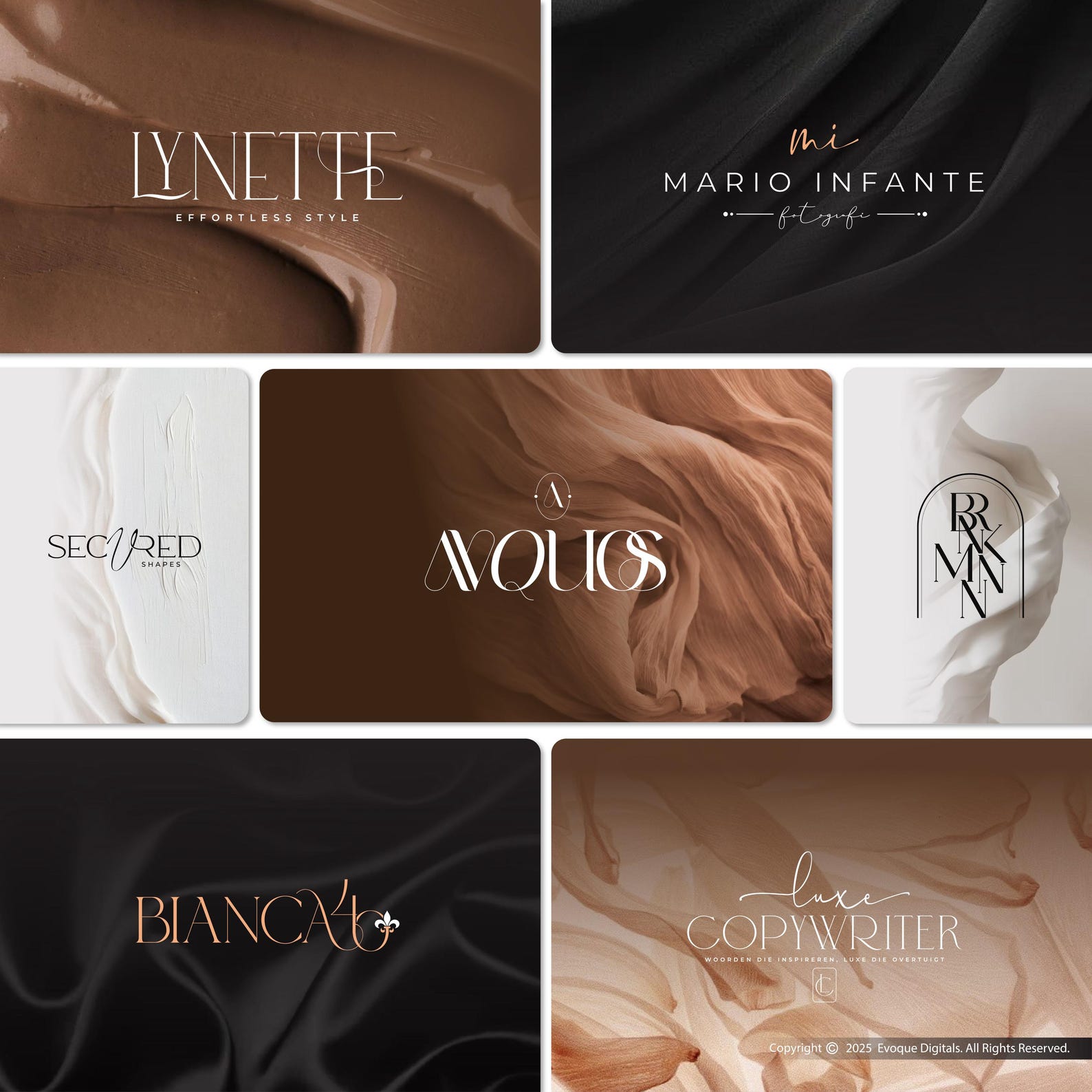 Custom Text Logo Design | Luxury Minimalist Wordmark Logo | Elegant ...