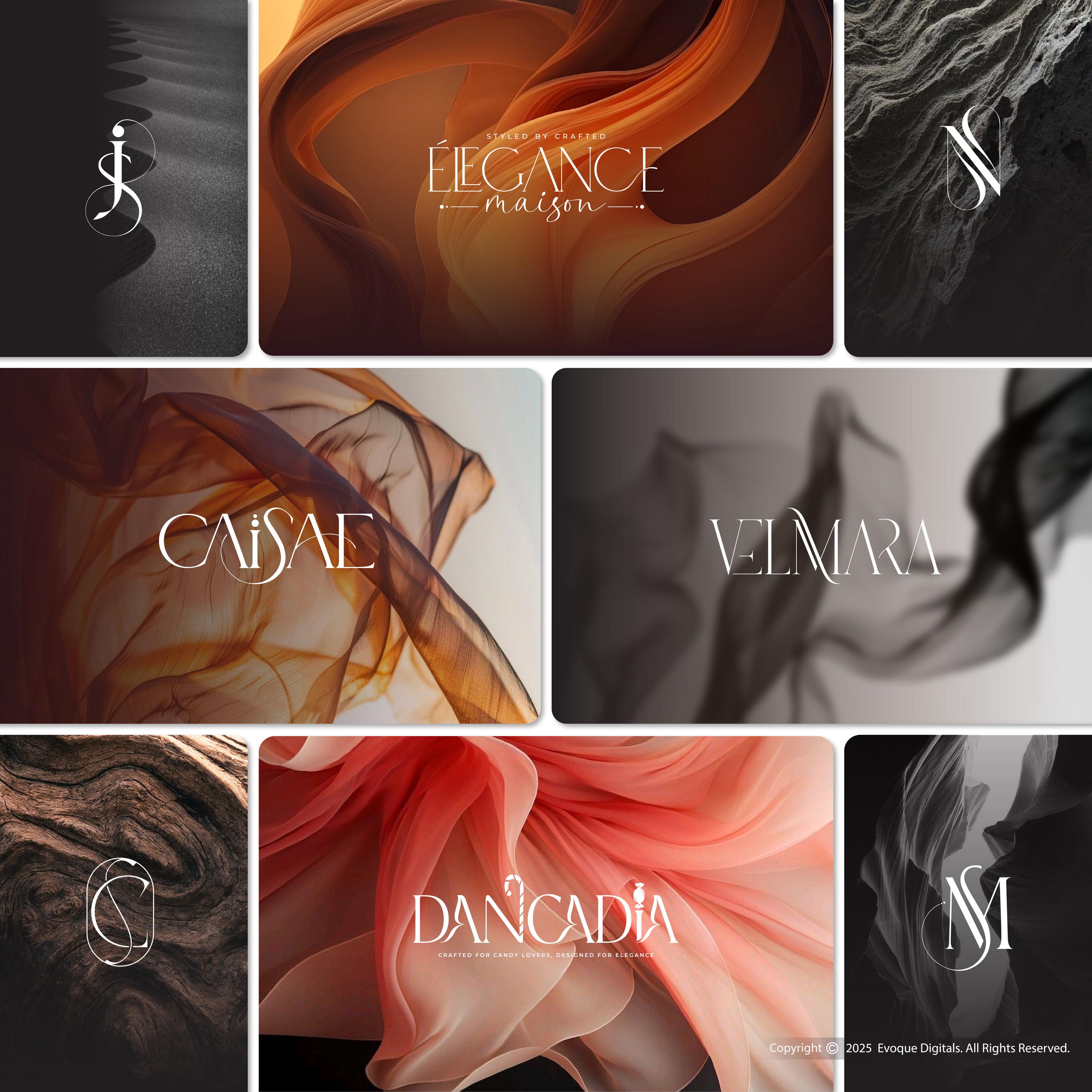 Custom Text Logo Design | Luxury Minimalist Wordmark Logo | Elegant ...