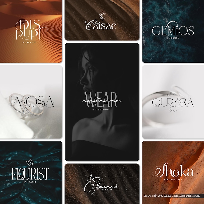 Custom Text Logo Design | Luxury Text Logo | Minimalist Wordmark ...