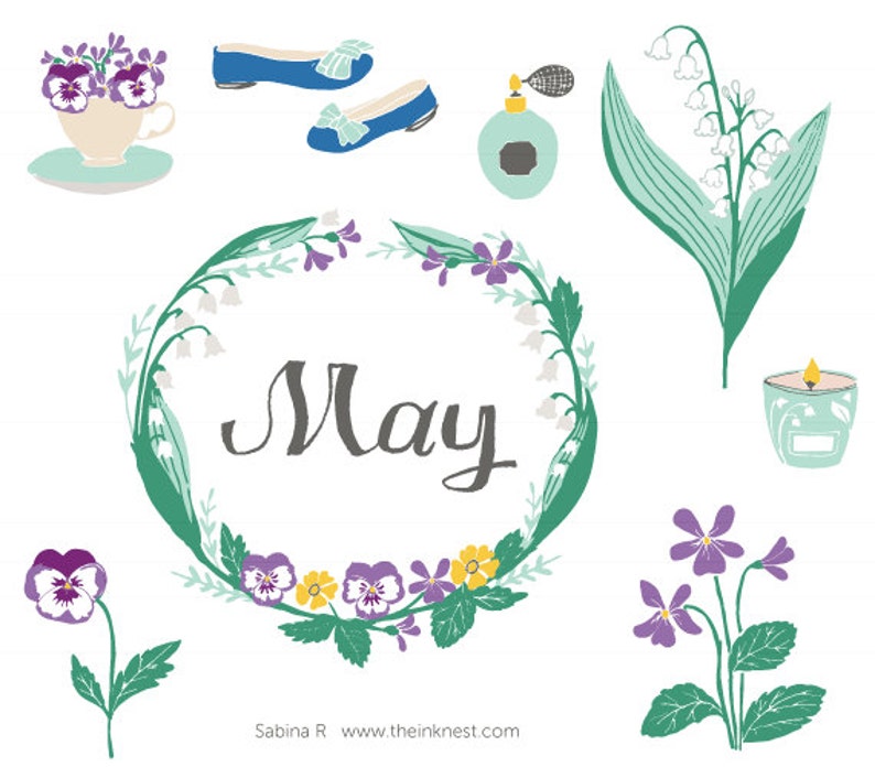 CLIP ART - May - for Commercial and Personal Use - Etsy
