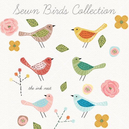 CLIP ART Folk Birds for Commercial and Personal Use - Etsy