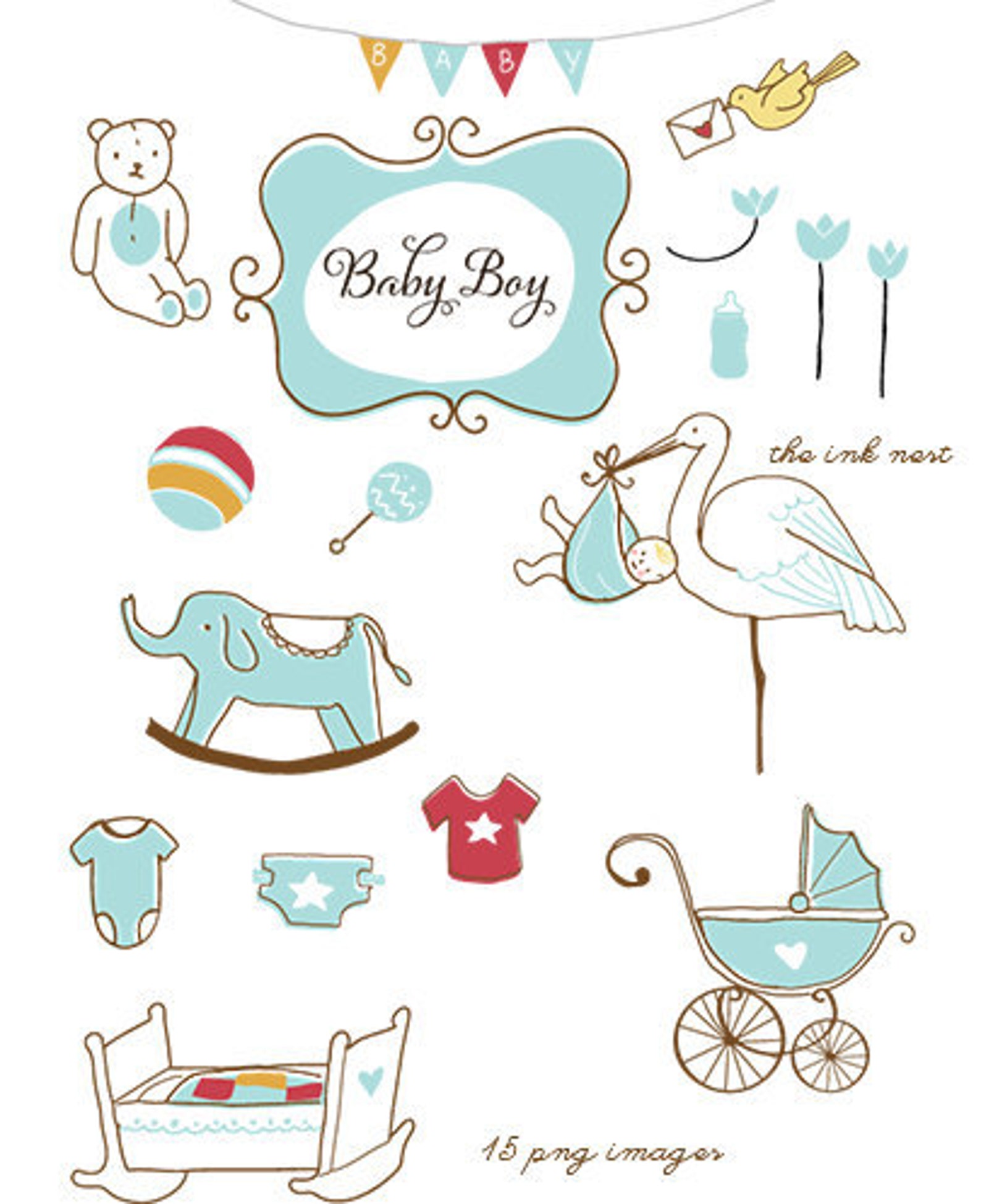 CLIP ART Baby Boy for Commercial and Personal Use - Etsy