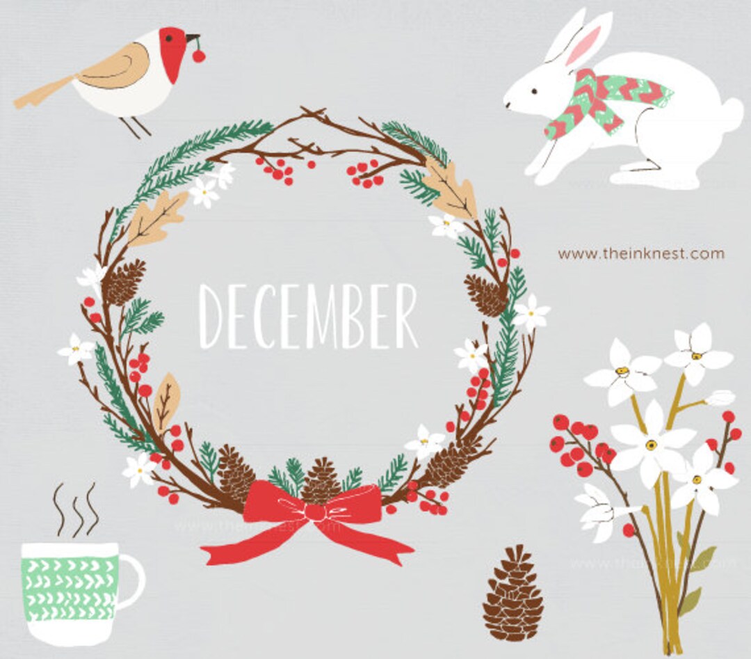 CLIP ART - December - for Commercial and Personal Use - Etsy